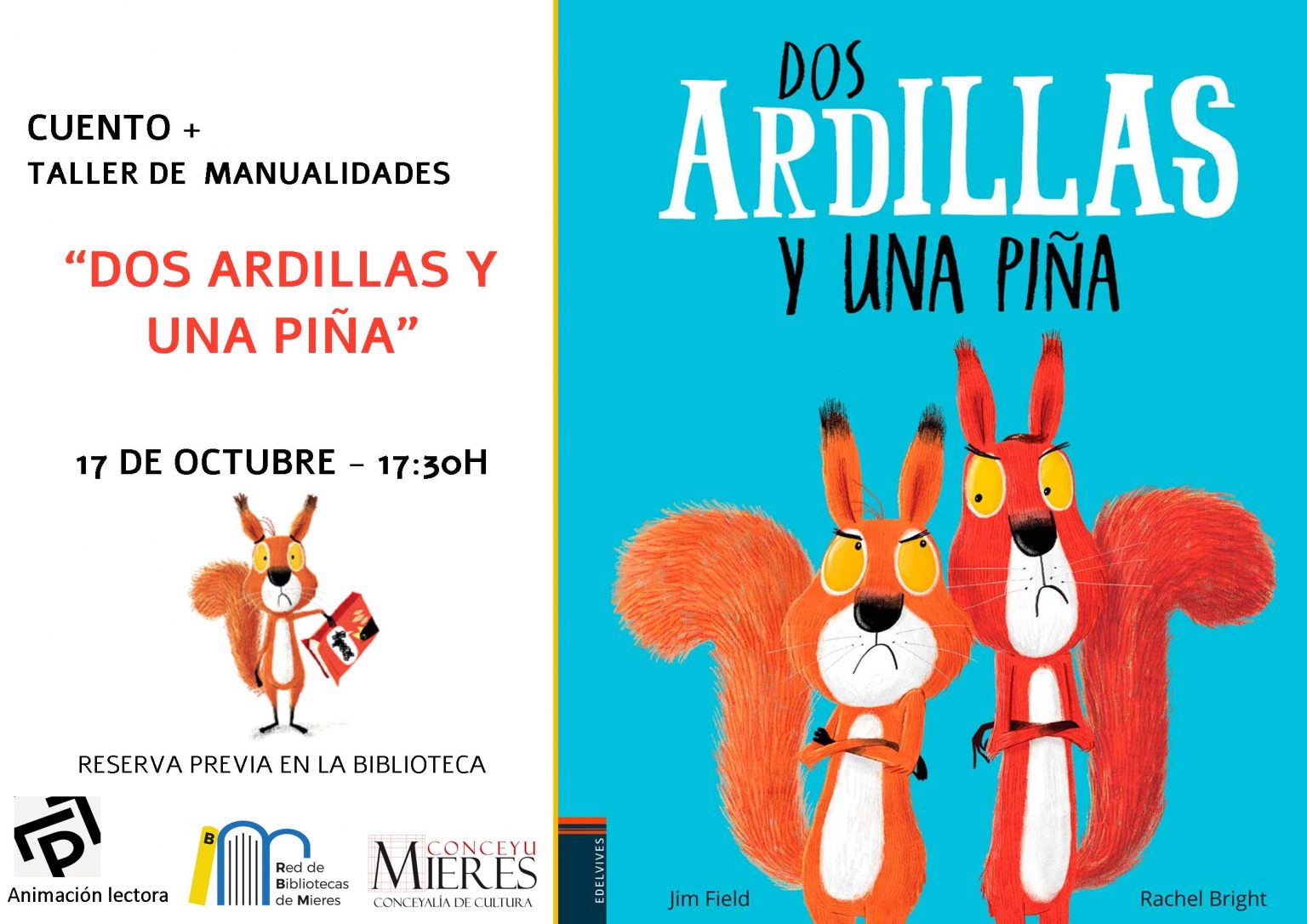 Taller de animación a la lectura: “Dos ardillas y una piña ...