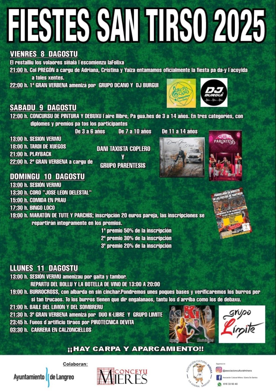 Fiestes de San Tirso 2025 (8/11AGO) - Ayuntamiento de Mieres